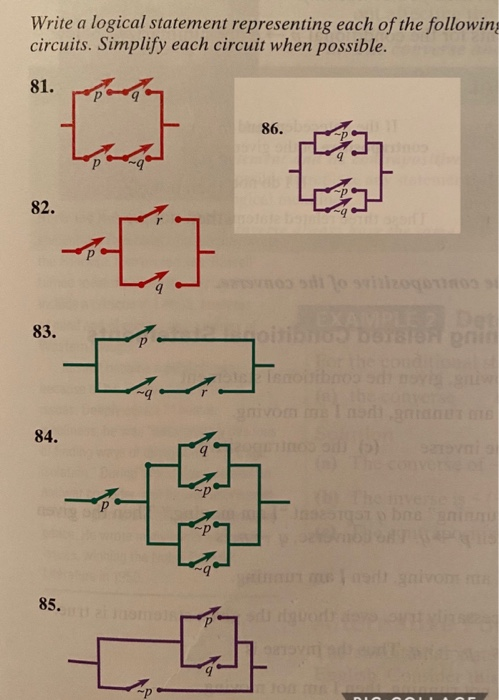 Solved Write a logical statement representing each of the | Chegg.com