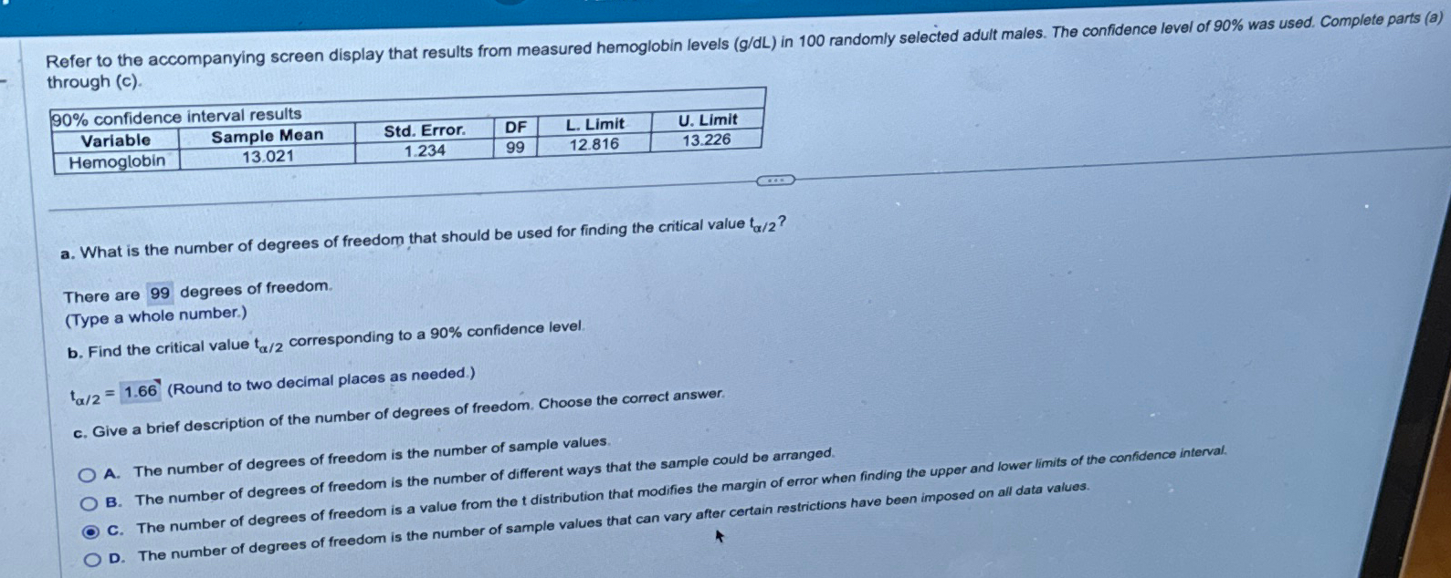 Solved Refer to the accompanying screen display that results | Chegg.com