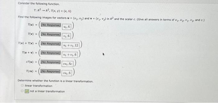 Solved Consider The Following Function T R2→r2 T X Y X 6