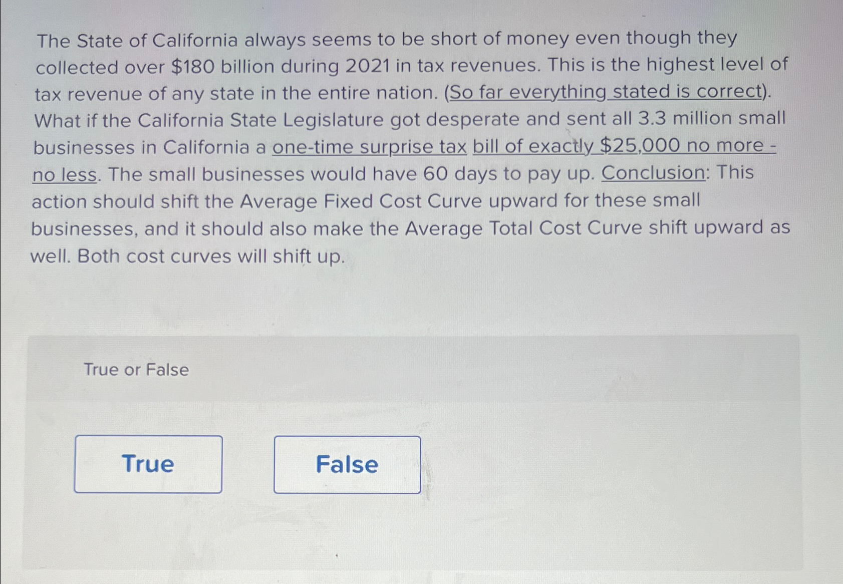 Solved The State of California always seems to be short of | Chegg.com