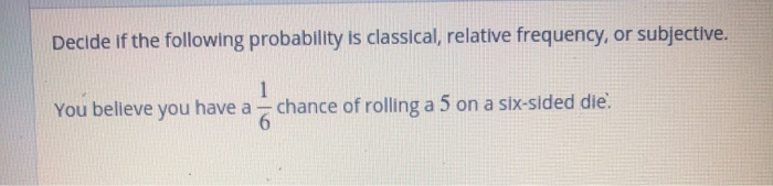 Solved Decide if the following probability is classical, | Chegg.com