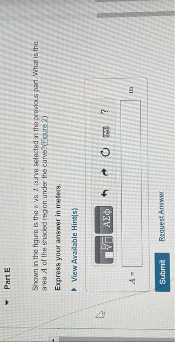 Solved FigureShown in the figure is the v vs. t curve | Chegg.com