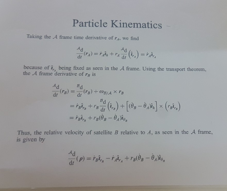 Solved Particle Kinematics Example 1.3 Let us consider the | Chegg.com
