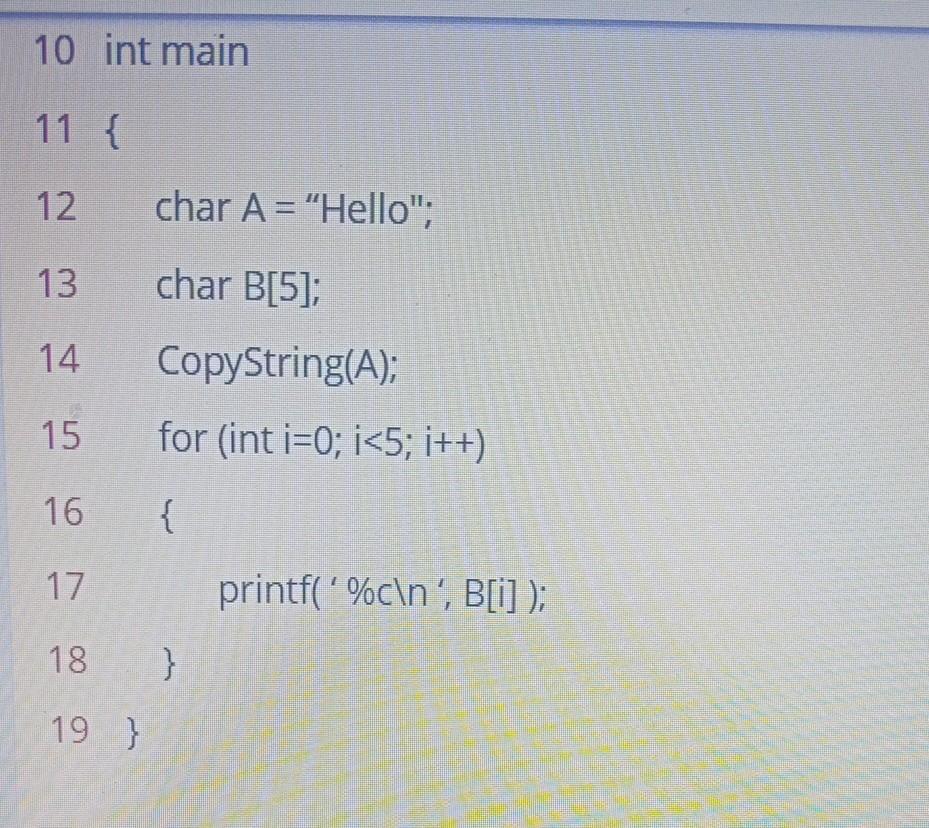 Solved Below lines implement a function that takes two char | Chegg.com