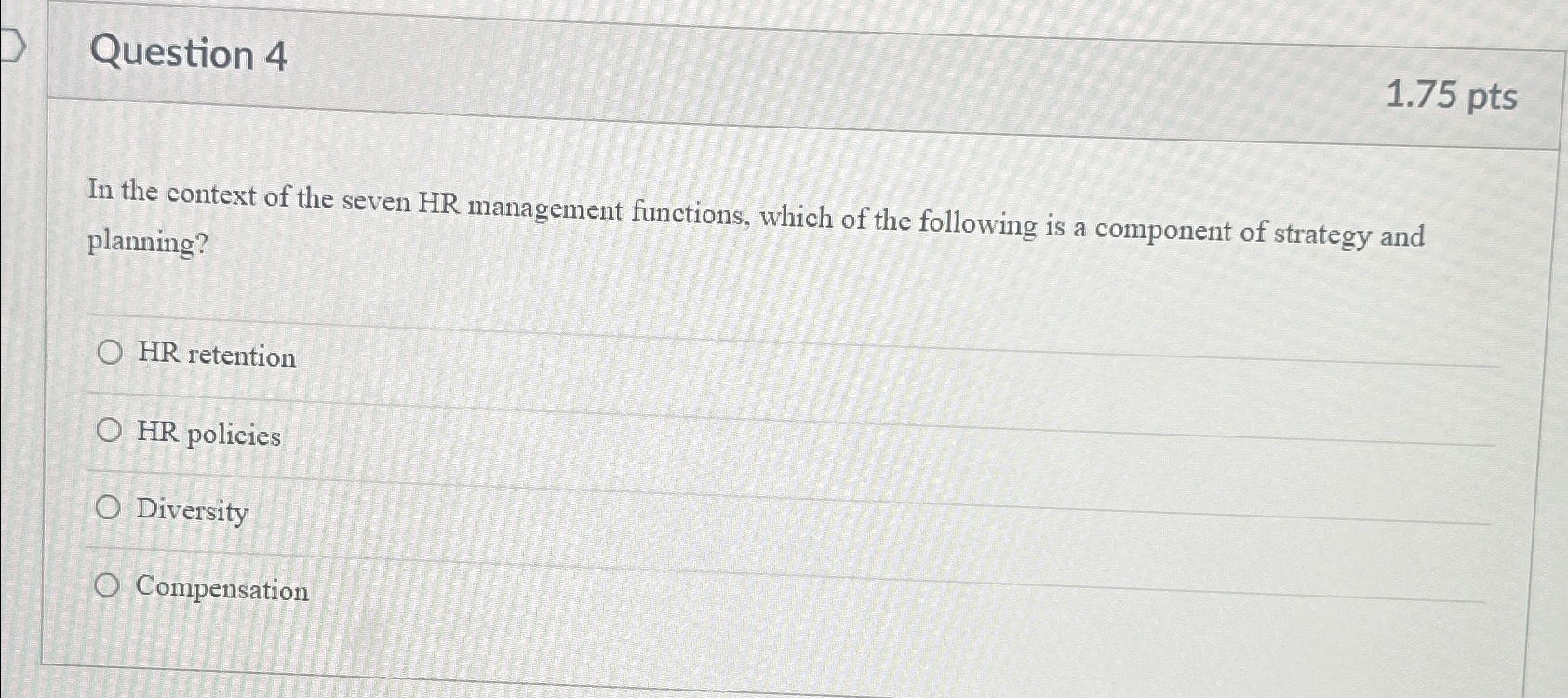 Solved Question 41.75 ﻿ptsIn the context of the seven HR | Chegg.com