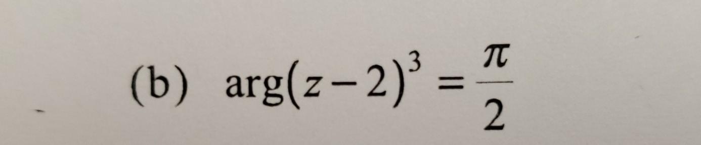 Solved 4. Sketch the loci for which TT (b) arg(z - 2) = 2 | Chegg.com