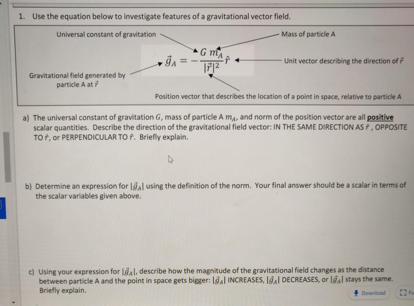 Solved 1. Use the equation below to investigate features of | Chegg.com