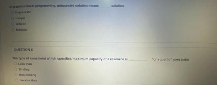 Solved linear programming, unbounded solution means solution | Chegg.com