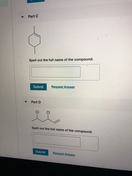 Solved Part A H.C=CH-CH2-CH2-CH2-CH3 Spell out the full name | Chegg.com