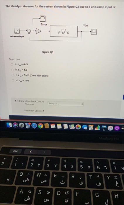 Solved The steady-state error for the system shown in Figure | Chegg.com