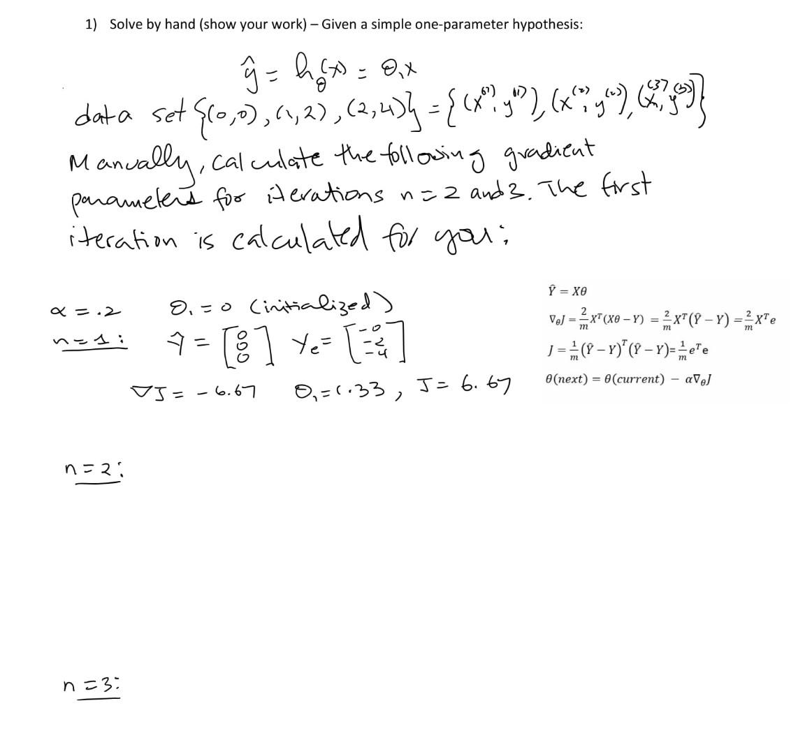 Solved 1) Solve by hand (show your work) - Given a simple | Chegg.com