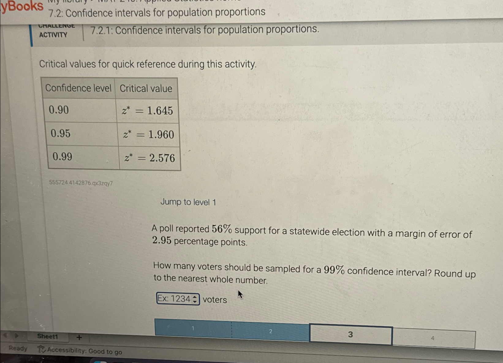 Solved 7.2: Confidence intervals for population | Chegg.com