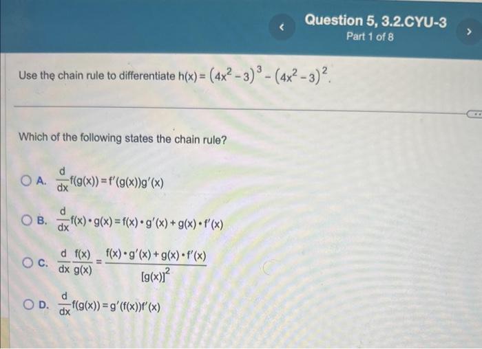 Solved Use the chain rule to differentiate | Chegg.com