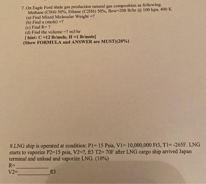 Solved 5. Find Volume (ft3) of an Ideal Gas at 1 lb mole | Chegg.com