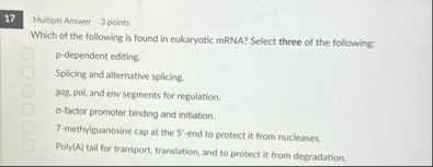 Solved 17Multiple Answer 3 ﻿pointsWhich of the following is | Chegg.com
