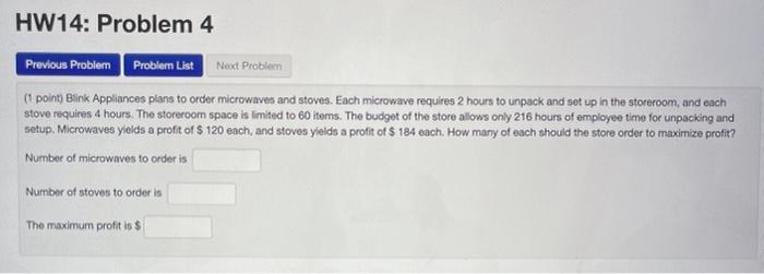 Solved HW14: Problem 3 Previous Problem Problem List Next | Chegg.com