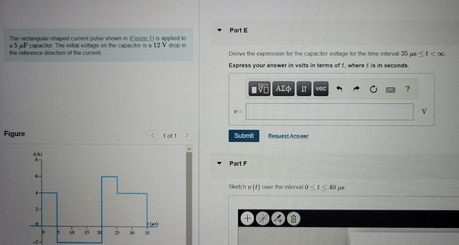Solved Part A The rectangular-shaped current pulse shown in | Chegg.com
