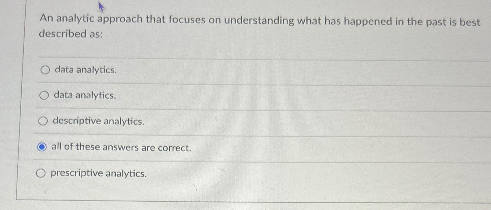 Solved An analytic approach that focuses on understanding | Chegg.com