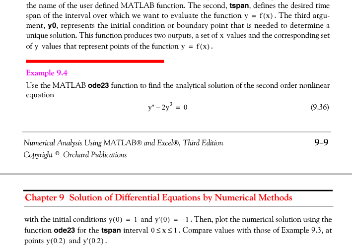 Solved (J.JI) Example 9.3 Given the 2nd order non-linear | Chegg.com