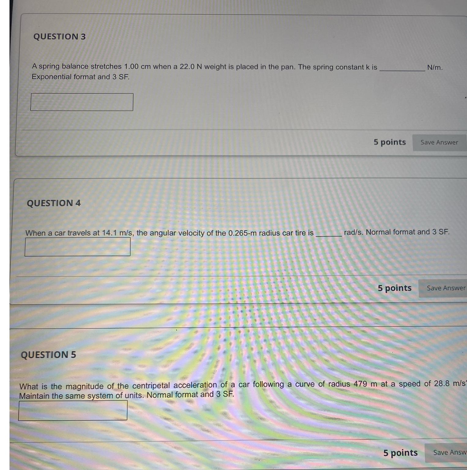 Solved QUESTION 3A spring balance stretches 1.00cm ﻿when a | Chegg.com