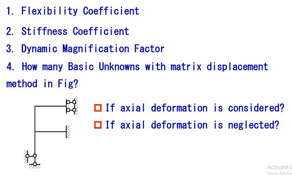Solved 1. Flexibility Coefficient 2. Stiffness Coefficient | Chegg.com