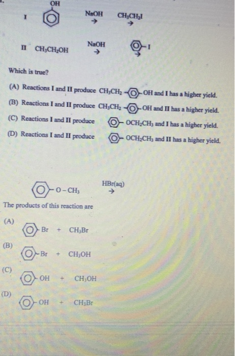 Solved Nopa Chad NagH @ NaOH I CHCHOH п сH,CH,ОН Which is | Chegg.com