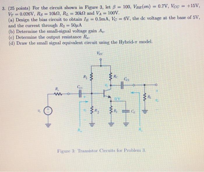 Solved 3. (25 points) For the circuit shown in Figure 3, let | Chegg.com