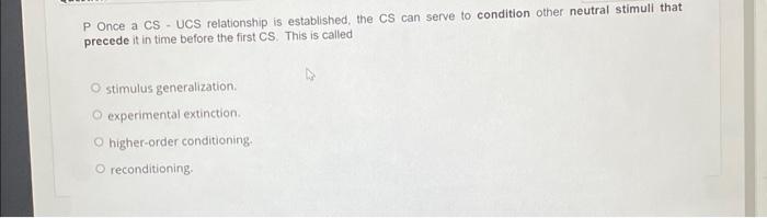 Solved P Once a CS - UCS relationship is established, the CS | Chegg.com