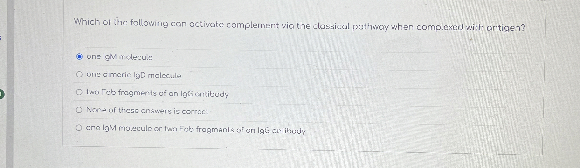 Solved Which of the following can activate complement via | Chegg.com