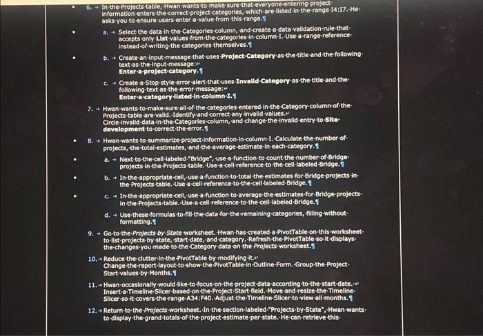 Solved information enters the correct-project-categories, | Chegg.com
