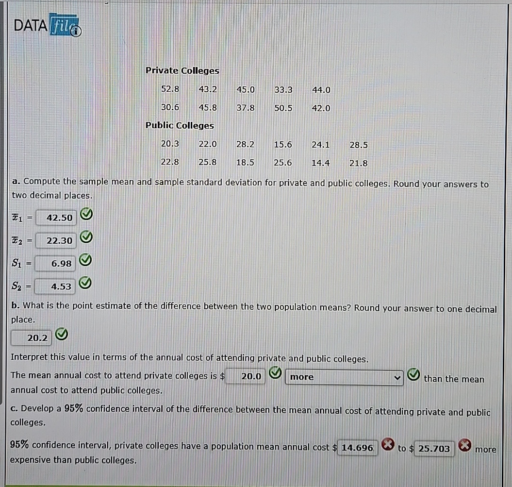 Solved DATA\table[[Private | Chegg.com