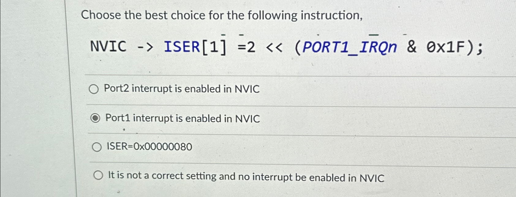 Solved Choose the best choice for the following instruction, | Chegg.com