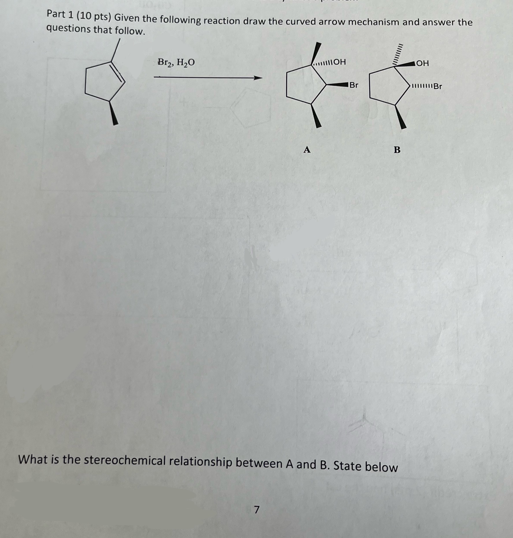 Solved Given the following reaction draw the curved arrow | Chegg.com