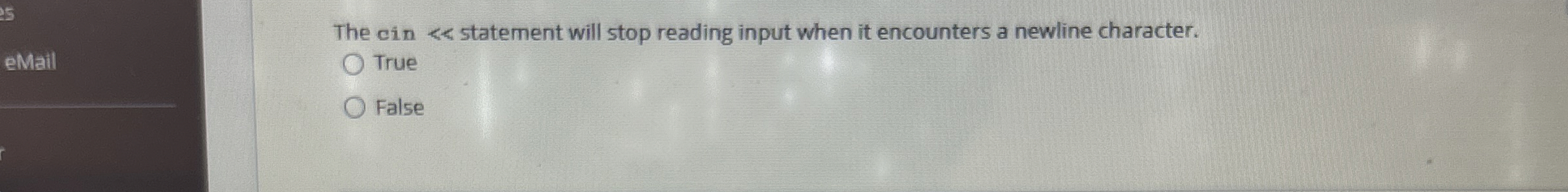 Solved The cin k ﻿statement will stop reading input when it | Chegg.com