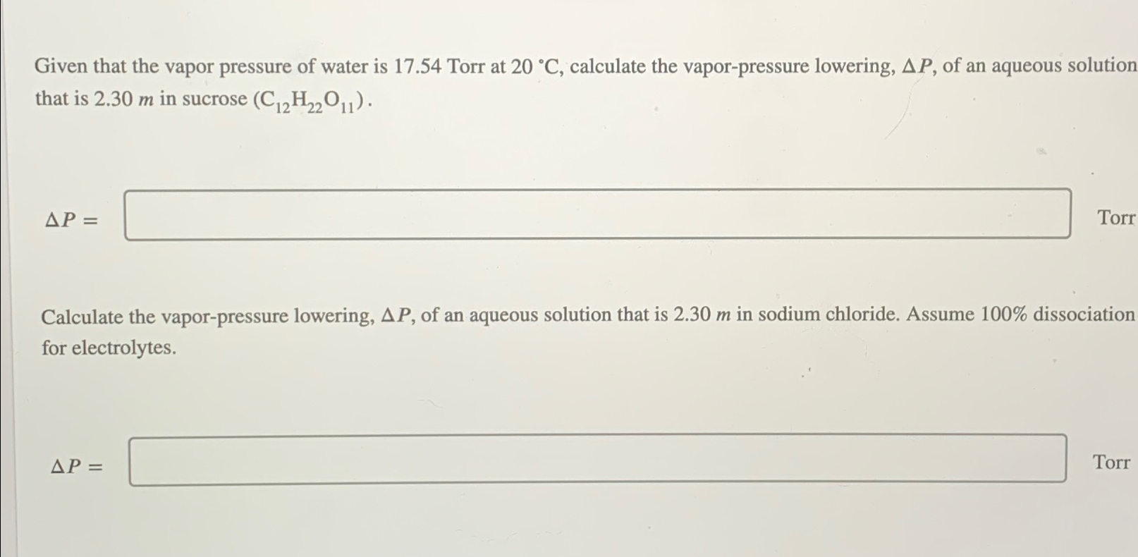 Solved Given that the vapor pressure of water is 17.54Torr | Chegg.com