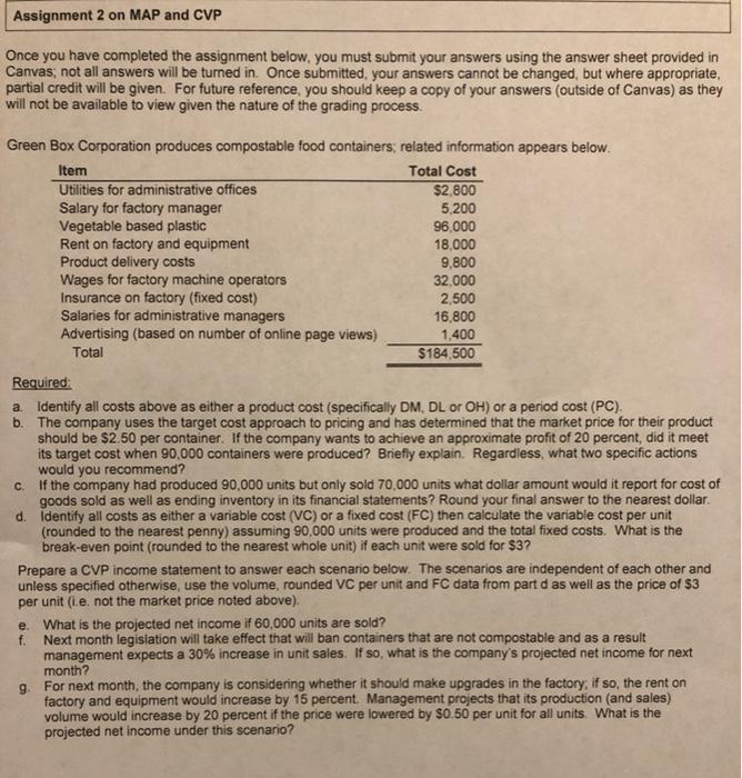Solved Assignment 2 on MAP and CVP Once you have completed | Chegg.com