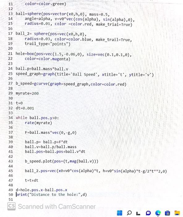 Solved i need help with this code for physics lab. dont know | Chegg.com