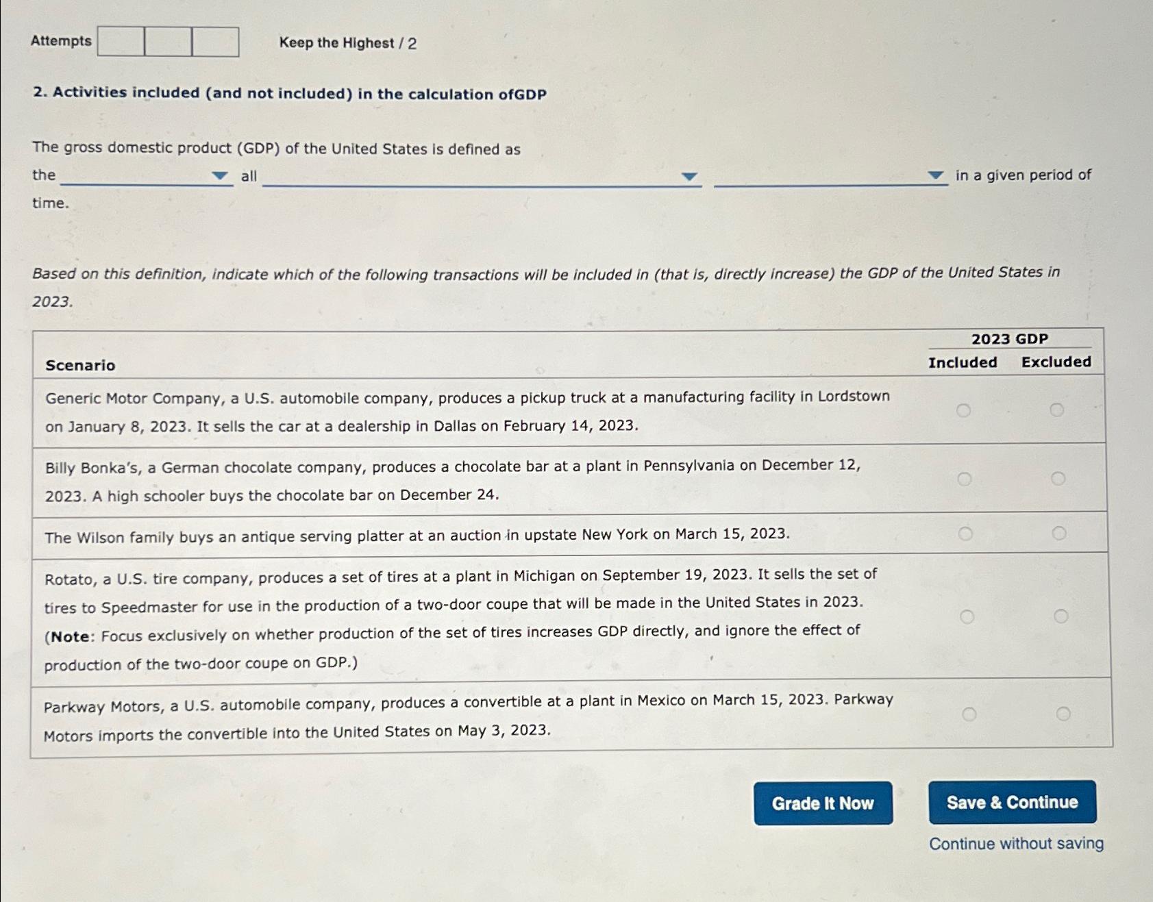 Solved AttemptsKeep the Highest / 22. ﻿Activities included | Chegg.com