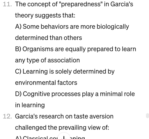 Solved The concept of "preparedness" in Garcia's theory | Chegg.com