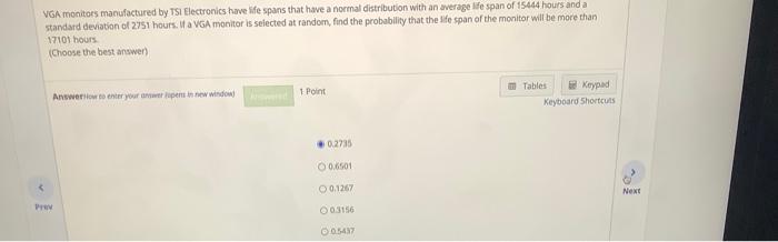 Solved VGA monitors manufactured by TST Electronics hwe iffe | Chegg.com