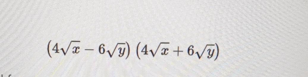 Solved (4x2-6y2)(4x2+6y2) | Chegg.com