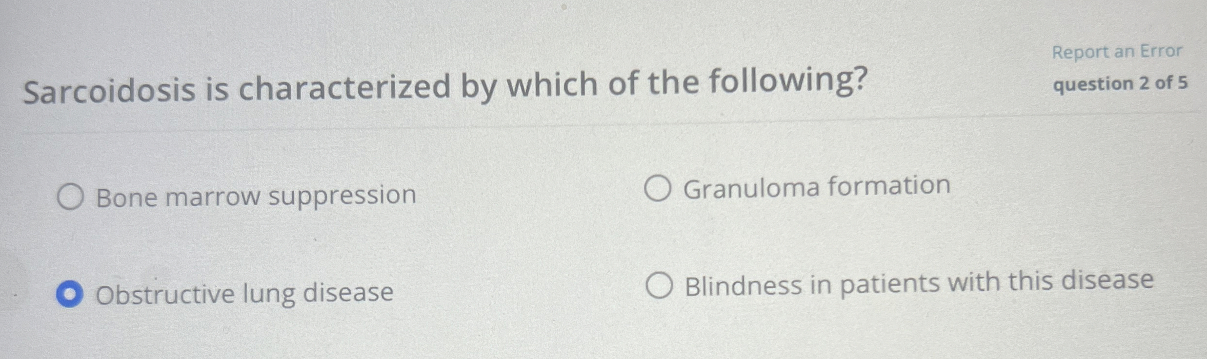 Solved Sarcoidosis is characterized by which of the | Chegg.com