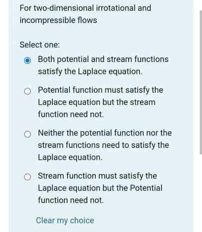 Solved For two-dimensional irrotational and incompressible | Chegg.com