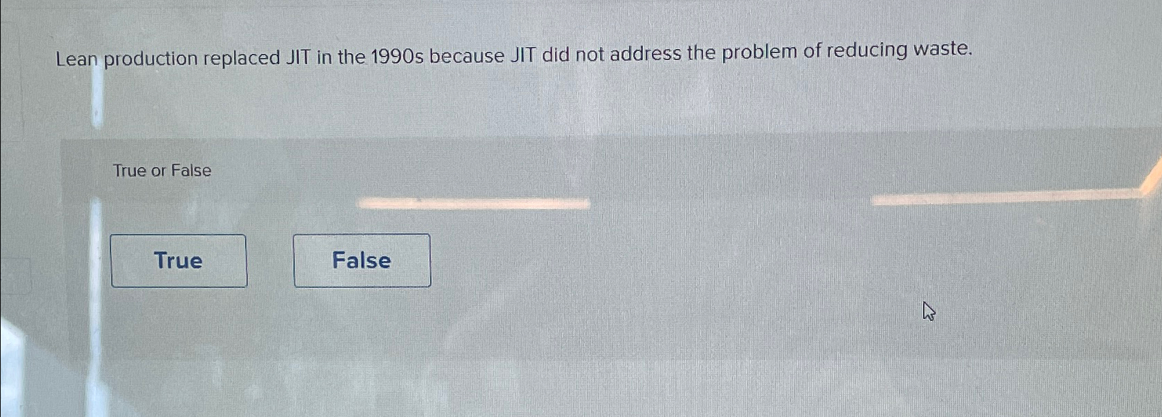Solved Lean production replaced JIT in the 1990s because JIT | Chegg.com