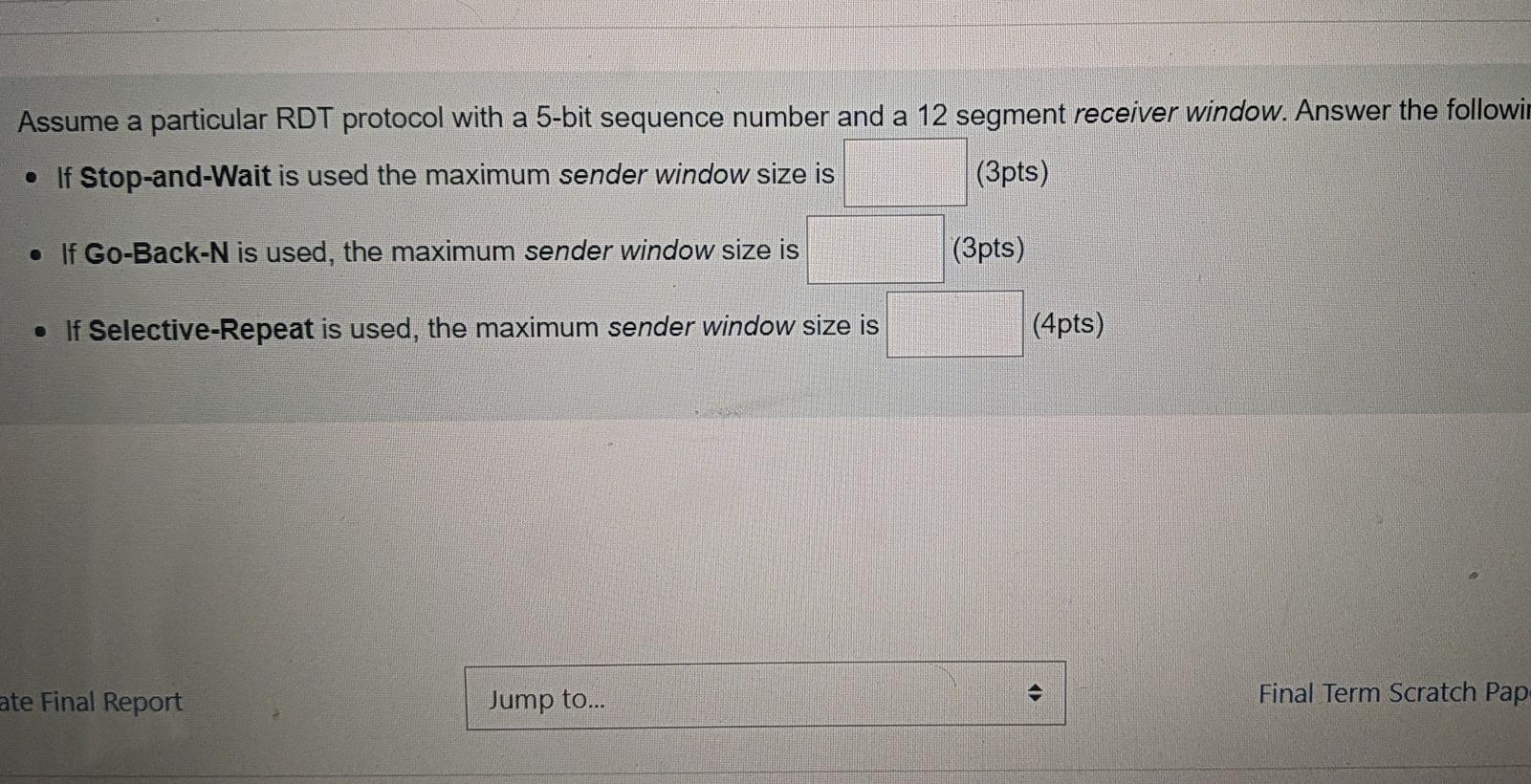 Solved Assume a particular RDT protocol with a 5-bit | Chegg.com