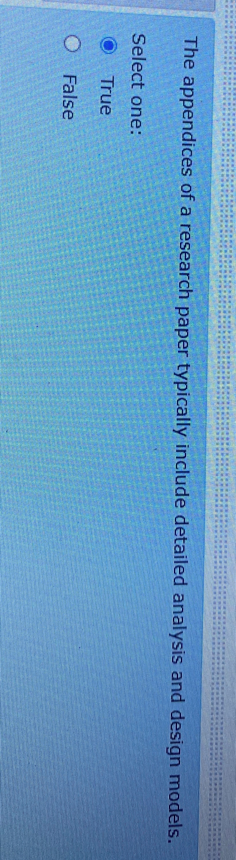 Solved The appendices of a research paper typically include | Chegg.com