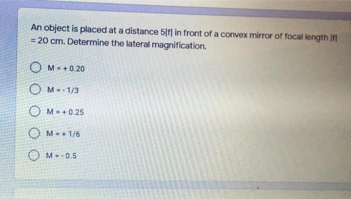 Solved An object is placed at a distance 5 f in front of a | Chegg.com