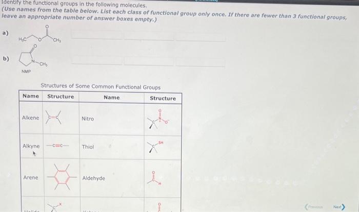 [Solved]: dentify the functional groups in the following mo