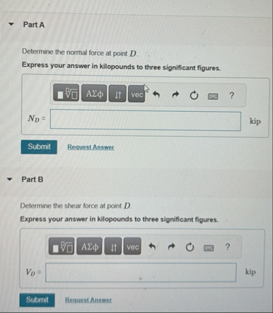 [Solved]: Consider the beam shown in (Figure 1). Take P=5kip