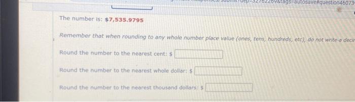 Solved The number is: $7,535.9795 Remember that when | Chegg.com